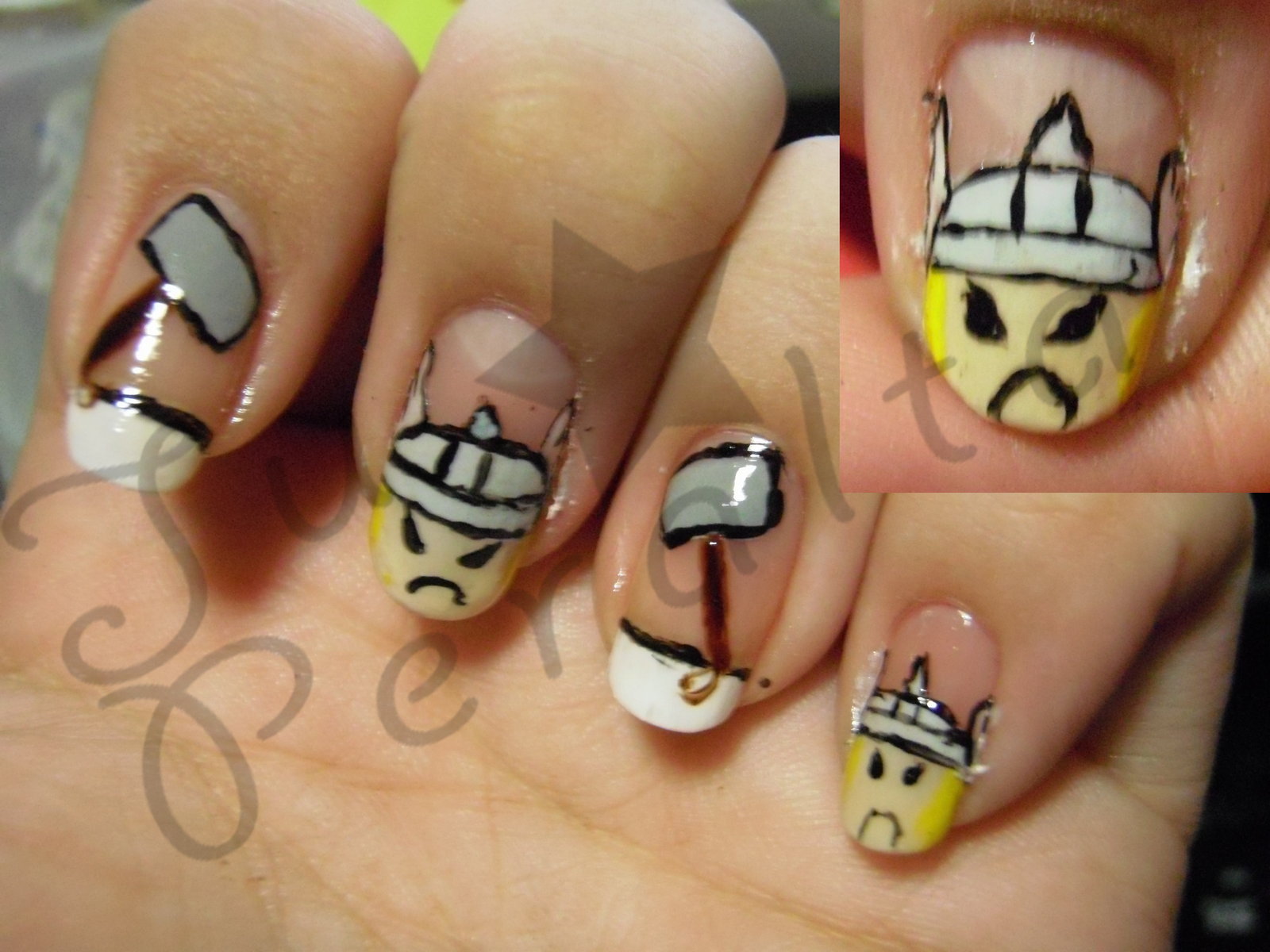 Peralta's Art: Unhas decoradas - Thor / Nail Art - Thor