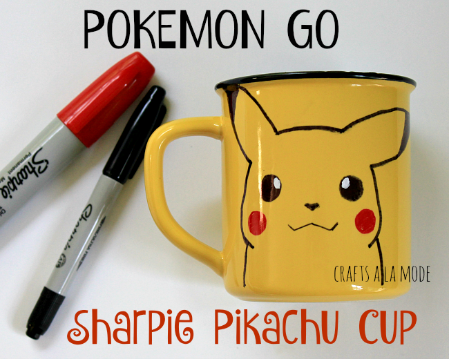 DIY Pokemon GO Sharpie Pikachu Cup - Crafts a la mode