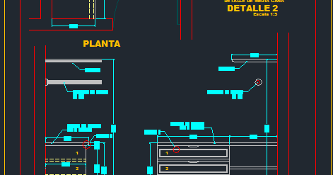 Detalle de maletero y cómoda para hotel ~ PLANOS ARQUITECTONICOS