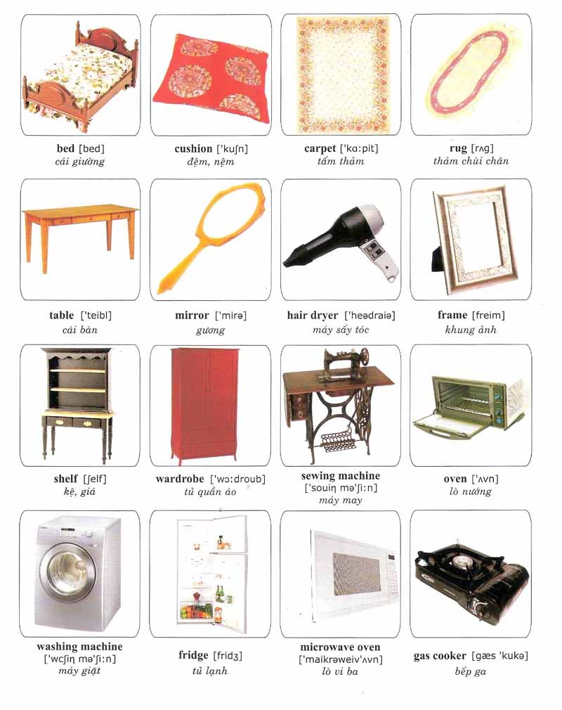 Learning Vocabulary with Pictures: Household 2