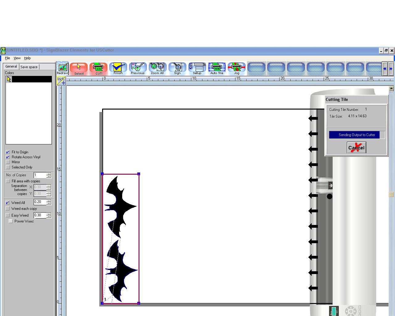 dreidimensionale: Vinyl Cutting Using SignBlazer