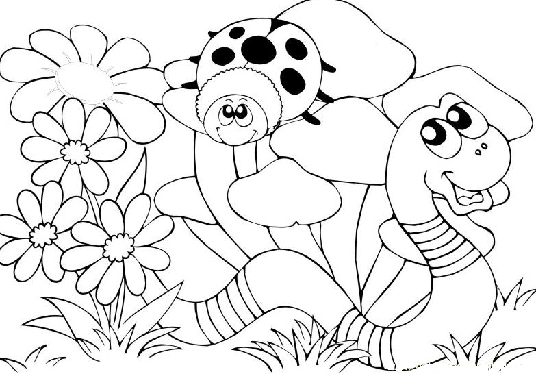 Planse de colorat si fise pentru copii: BUBURUZE - PLANSE de colorat cu ...