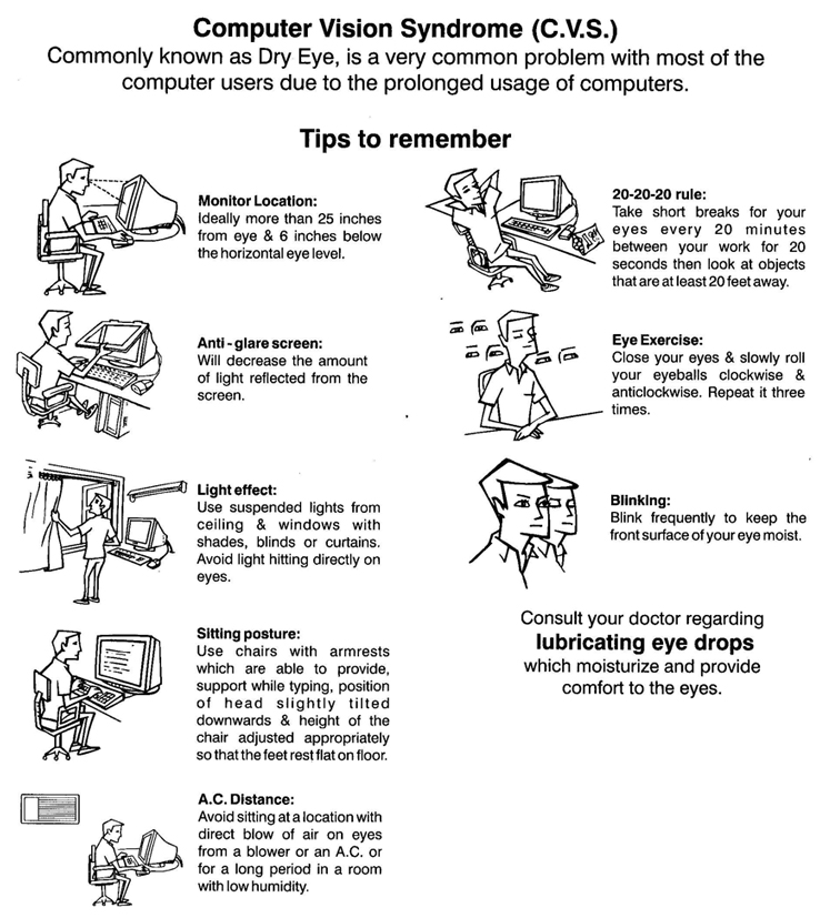 鄭醫師整骨治療保健中心: 預防電腦視覺症候群（Computer Vision Syndrome）