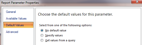 IT Help and Advice: SSRS: Specifying a Default Value for a Date/Time Parameter