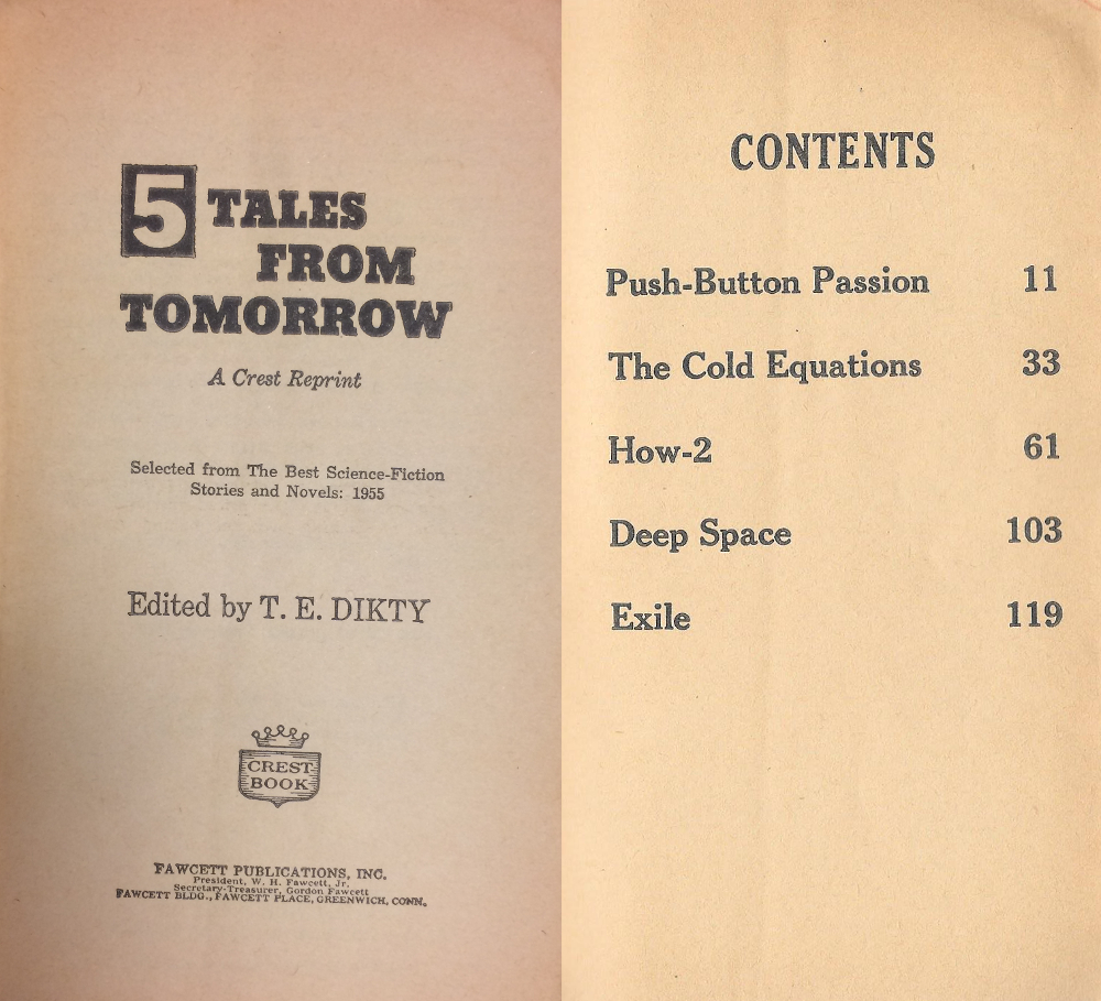 MPorcius Fiction Log: Stories by A. C. Friborg, E. B. Cole & R ...