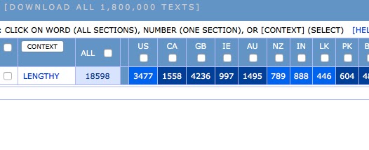 Separated by a Common Language: lengthy, hefty
