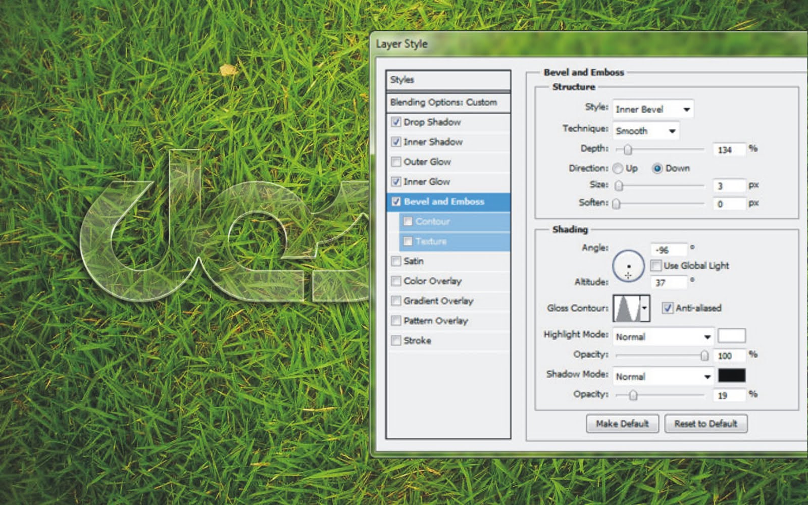 Transparent Glass Text Effect in Photoshop | Designart