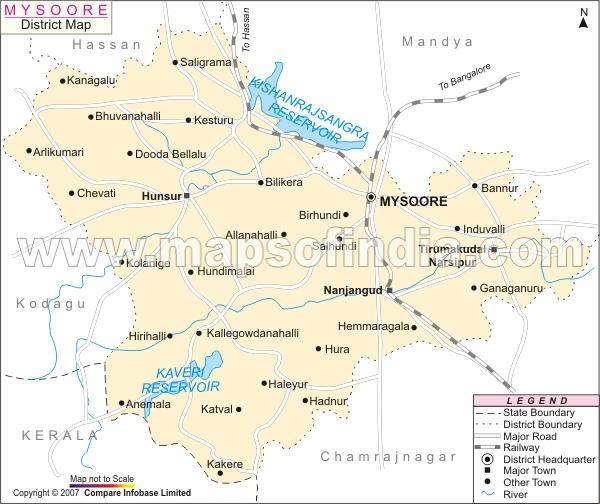 MYSORE: Map of Mysore