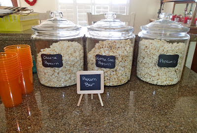 Creative Party Ideas by Cheryl: Popcorn Bar Party Idea