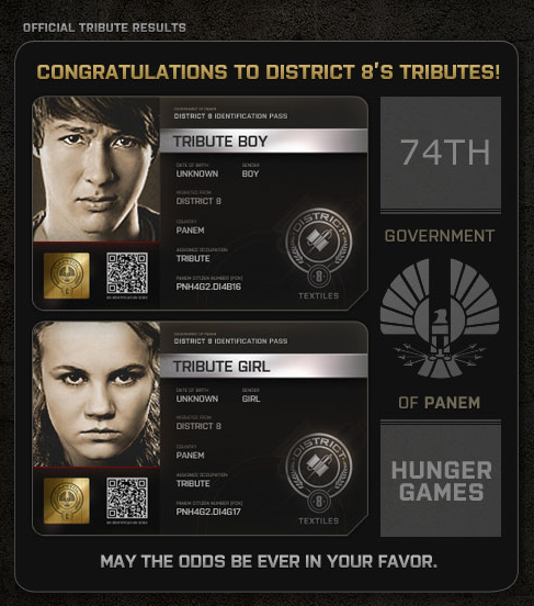 The Hunger Games Saga: Os Tributos dos 74º Hunger Games!