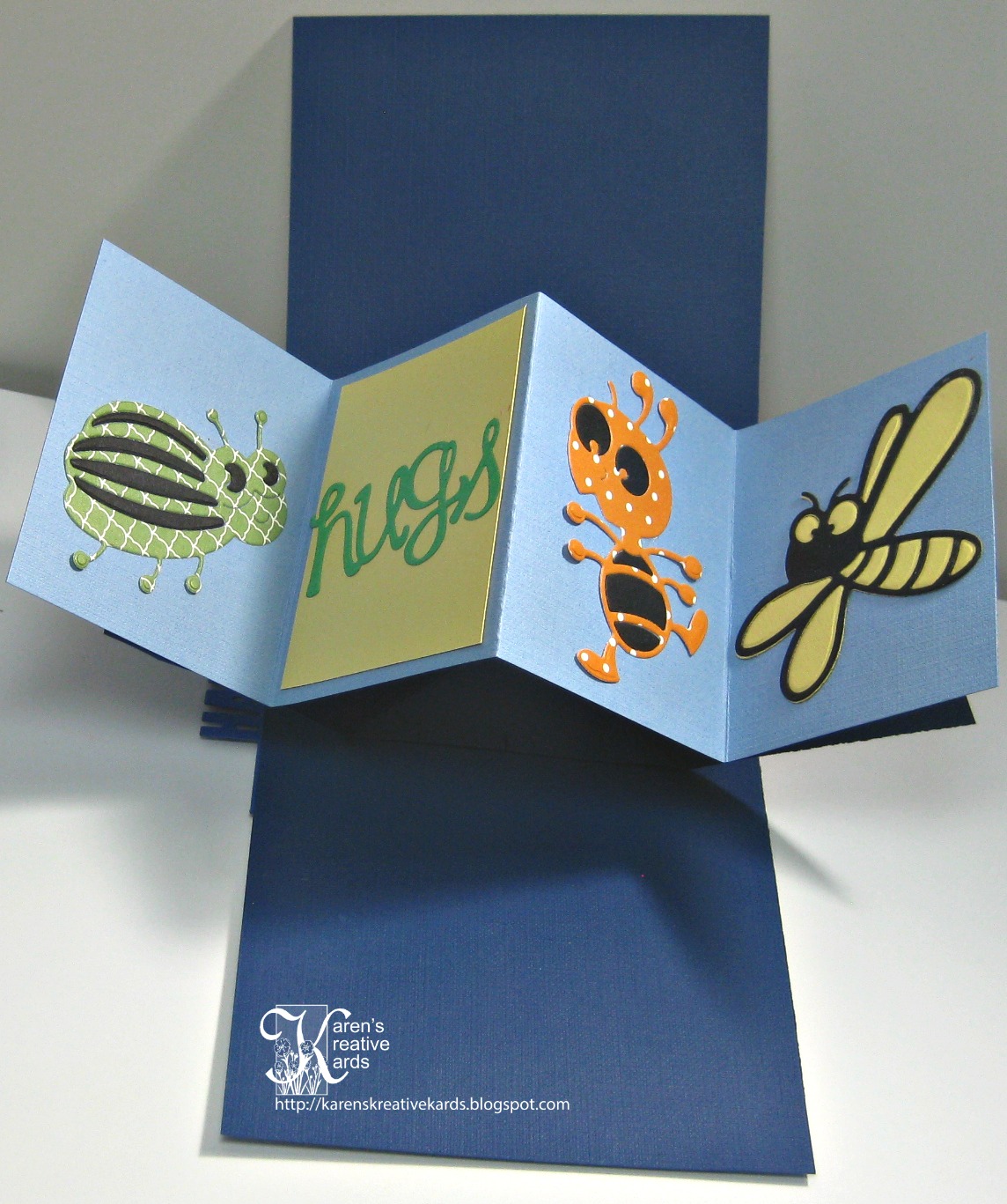 Karen's Kreative Kards: Bugs and Hugs Pop Up Card with Die-Versions Dies