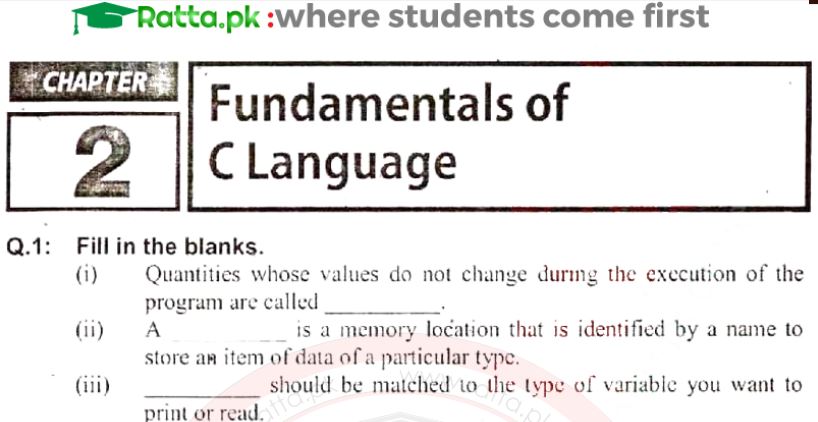 2nd year Computer Chapter 2 Notes pdf - ICS Part 2 - Ratta.pk