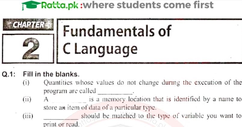 2nd year Computer Chapter 2 Notes pdf - ICS Part 2 - Ratta.pk