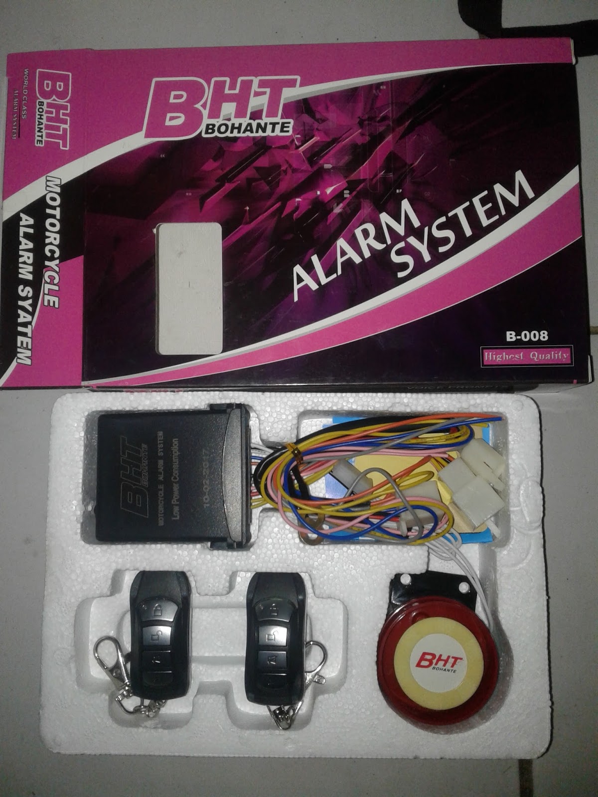 Alarm Motor Tangerang Wong Dewek : ALARM BHT NEW/CHECK ENGINE