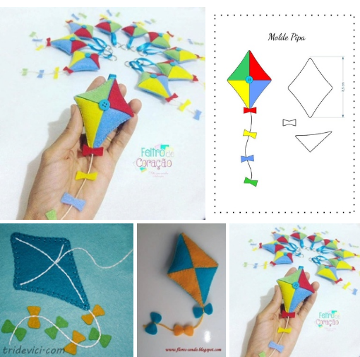 Molde Pipa-artesanato com feltro - Feltro e moldes para artesanato