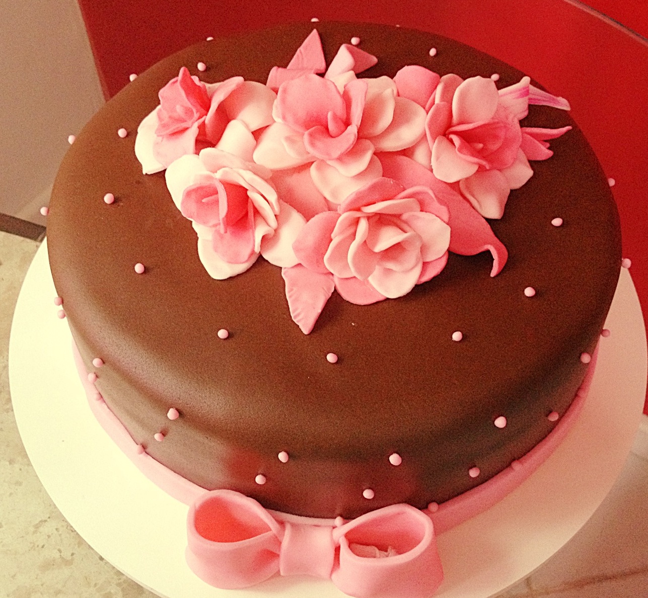 ComFeito: Bolo Flores Rosas