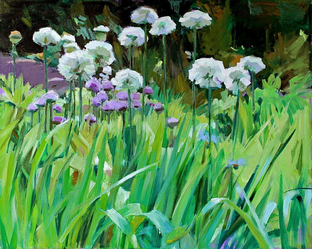 Gretchen Hancock's Paintings: White Allium