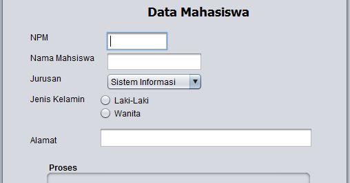 Membuat Form Data Mahasiswa Java Netbeans Koneksi Database Mysql