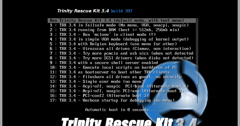 Τα καλύτερα δωρεάν προγράμματα: Trinity Rescue Kit : Πώς να παρακάμψετε ...