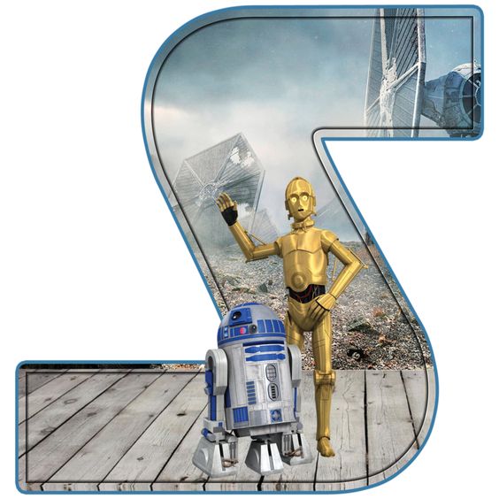 C3PO and R2D2 Letters. Letras de Star Wars. - Oh my Alfabetos!