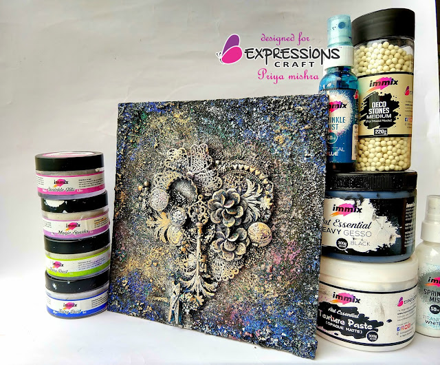 Priya Mishra Blog: Mixed Media Panel For Expressions Craft