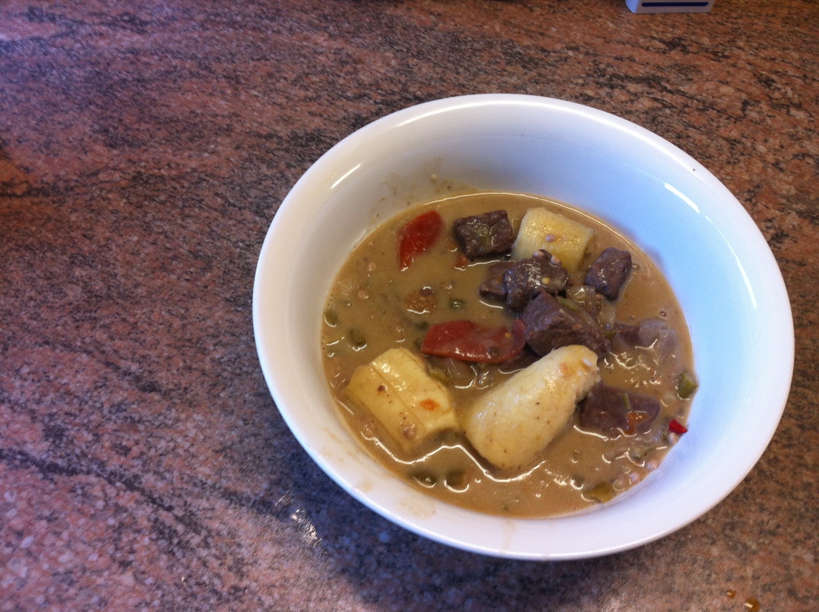 My Place - Food Wine and all that goes with it.: Banana and Beef Stew