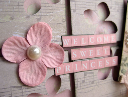 One Good Thing: Welcome Sweet Princess - baby girl card with Ruby Rock-it