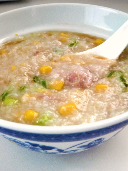 The Red Gingham: Slow Cooker Chicken and Corn Congee