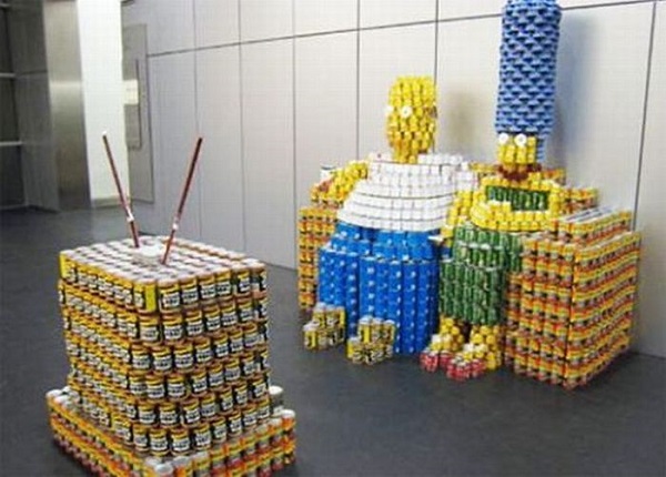 How to Recycle: Canstruction Food Cans Sculptures