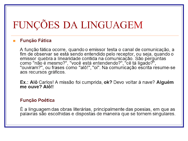 SÓ LINGUAGEM 2020: FUNÇÕES DA LINGUAGEM