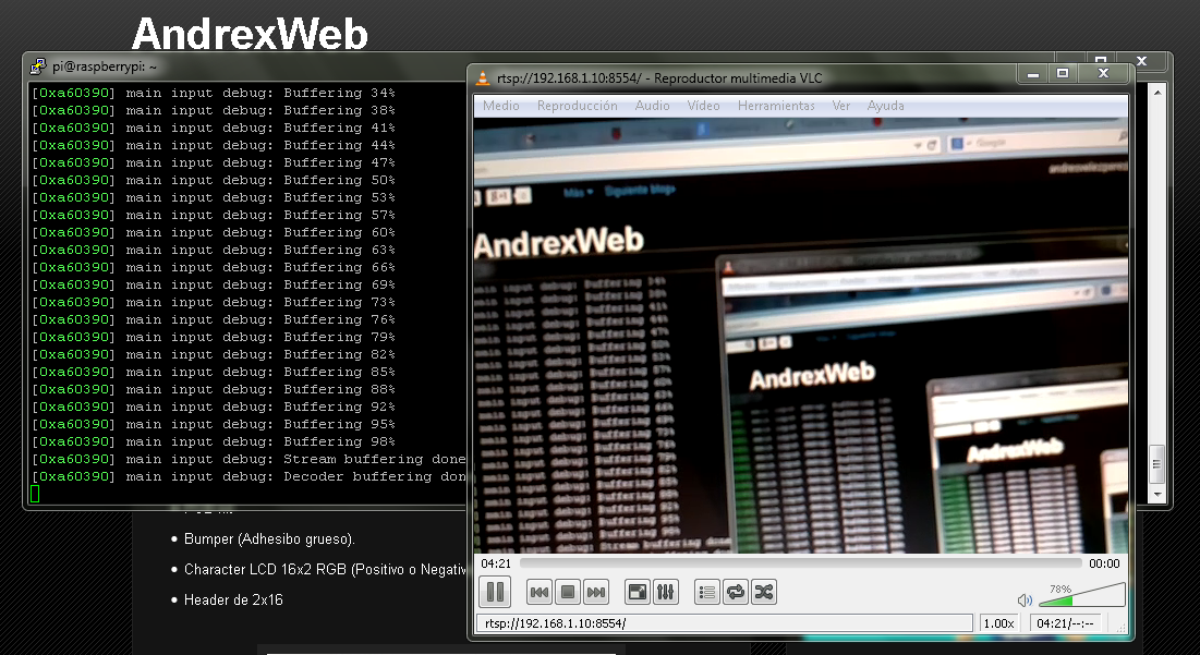 AndrexWeb: Streaming Video from the Raspberry Pi