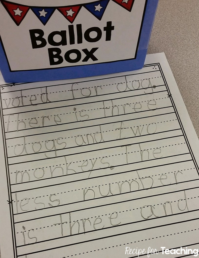 Election Day Voting Fun for Kindergarten - Recipe for Teaching