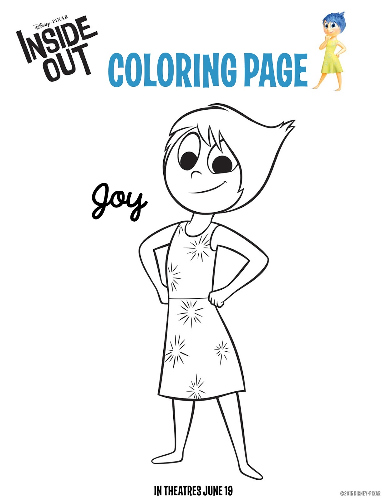 FUN & LEARN : Free worksheets for kid: ภาพระบายสี Inside Out , Inside ...