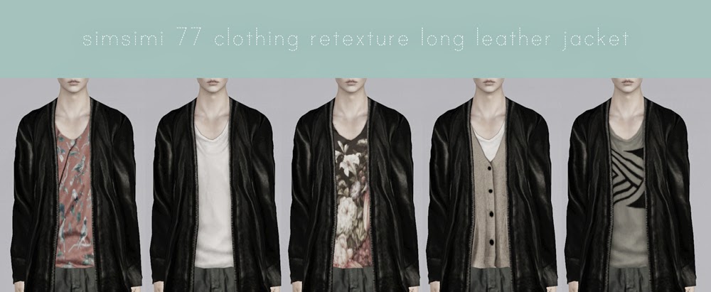 My Sims 3 Blog: Long Leather Jacket by Simsimi