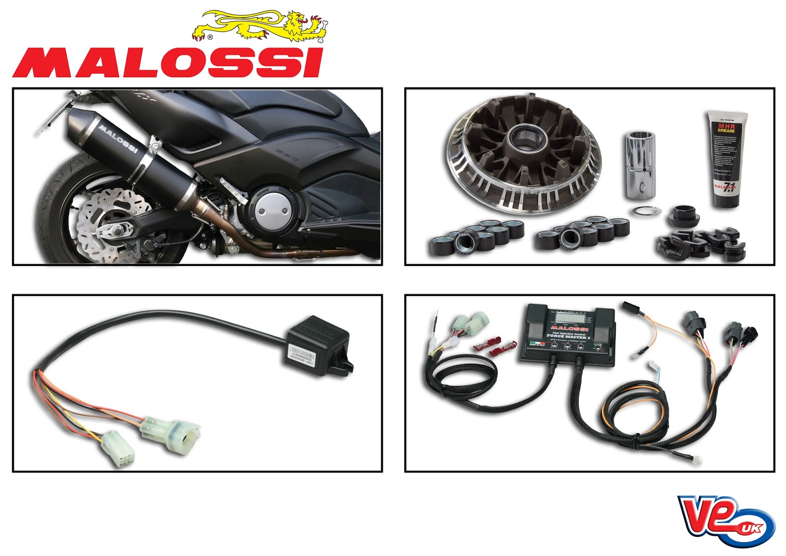 VE Scooter Spares: New - Malossi Tuning Products for Yamaha T-Max 530