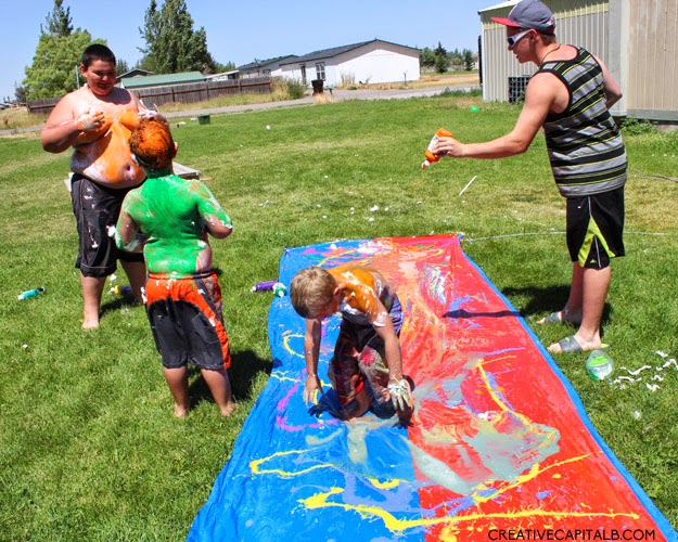 Capital B: Messy is Cool... Fun Slip n' Slide Ideas!