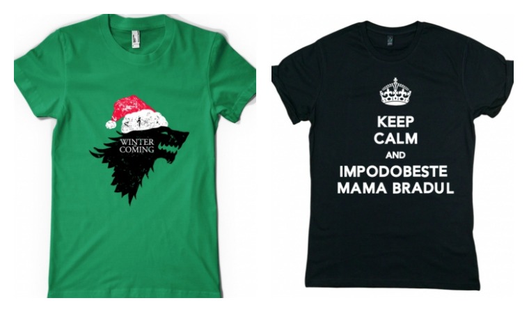 Handmade By Deena: Tricouri personalizate pentru Craciun