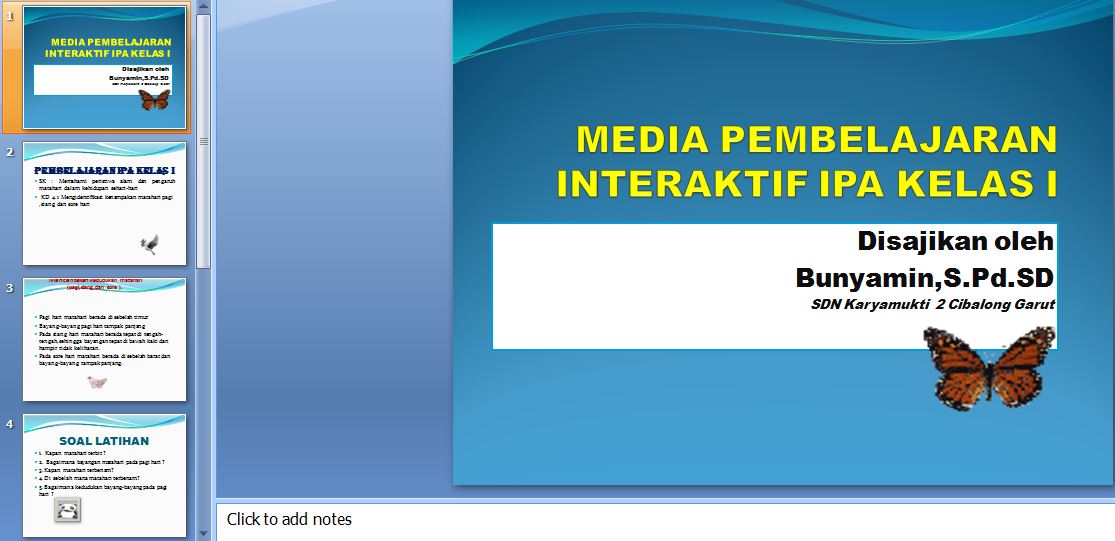 Media Pembelajaran PowerPoint IPA Kelas 1 SD | Library Pendidikan