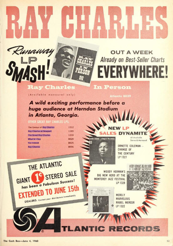 Ray Charles Video Museum: Ray Charles Is In Town - Chronology 1960