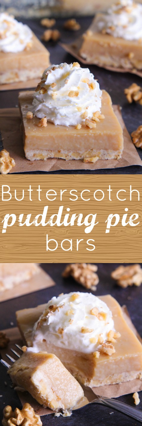 Eat Cake For Dinner: Butterscotch Pudding Pie Bars