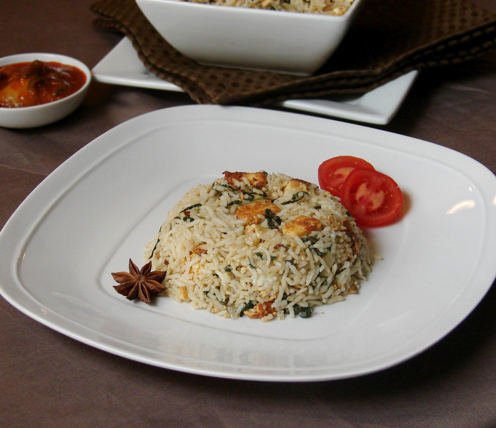 Spinach Paneer Rice