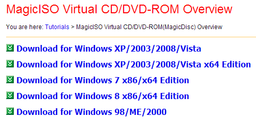 imahginable: MagicDisc: cómo montar imágenes ISO en Windows 8 x64