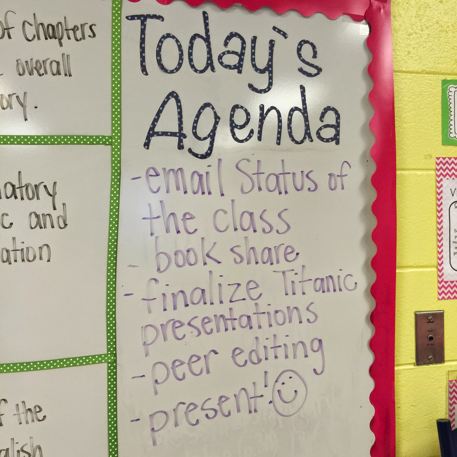 Life in First Grade: Keeping Students on Task-Agenda Board