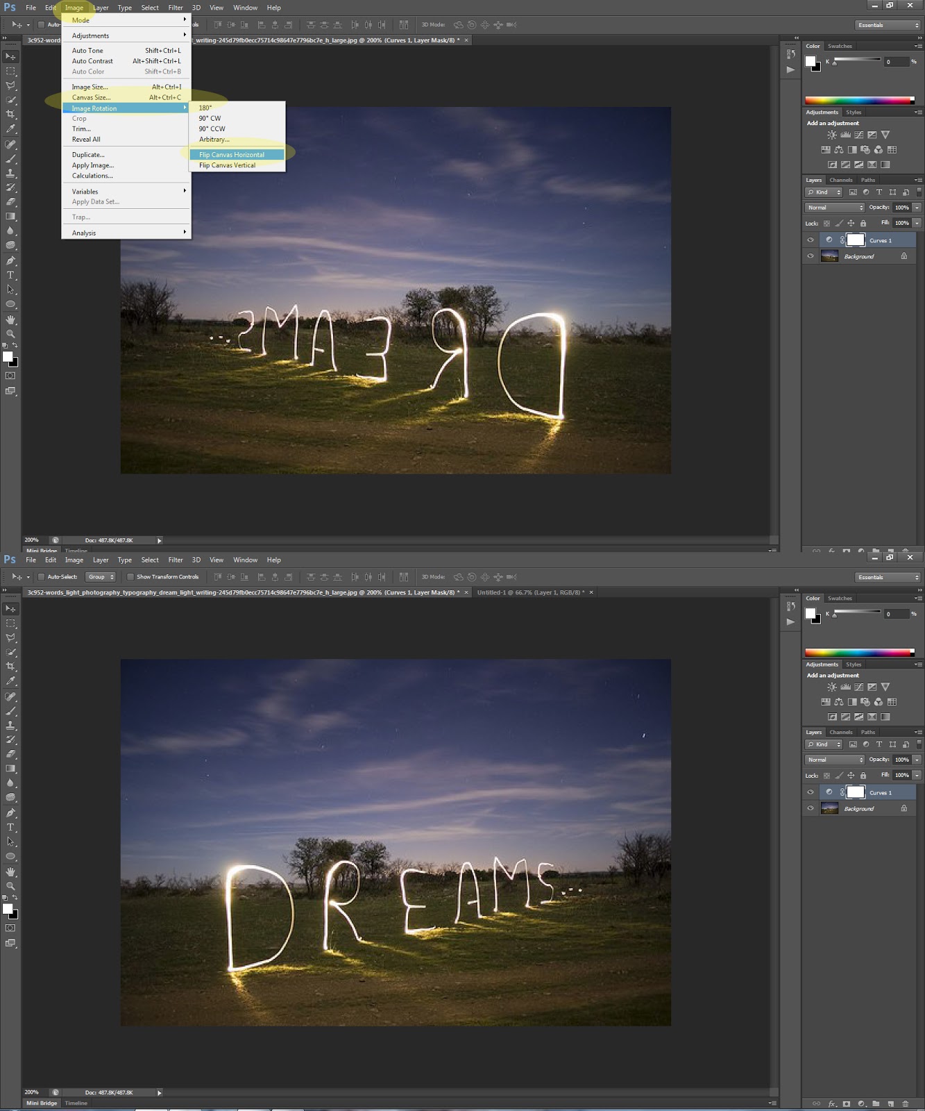 Editing Light Painting - CVHS Photography