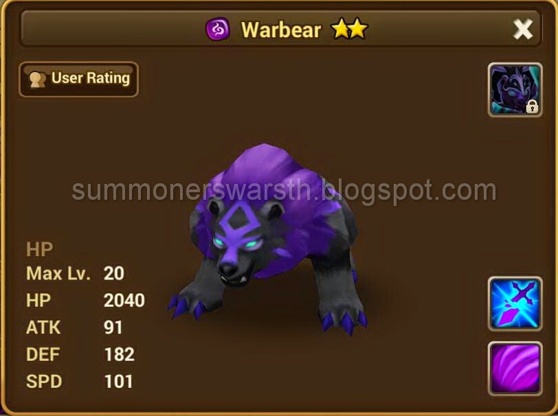 Warbear (Dark) | Summoners War