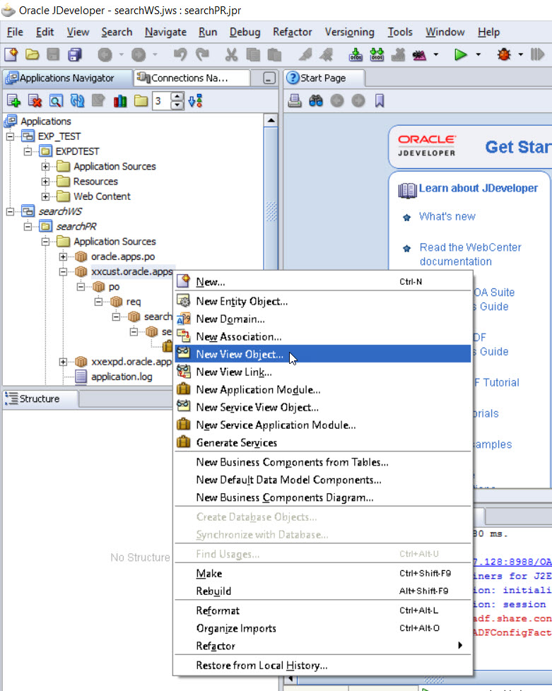 Oracle Application Framework: Manual Search Page in OAF