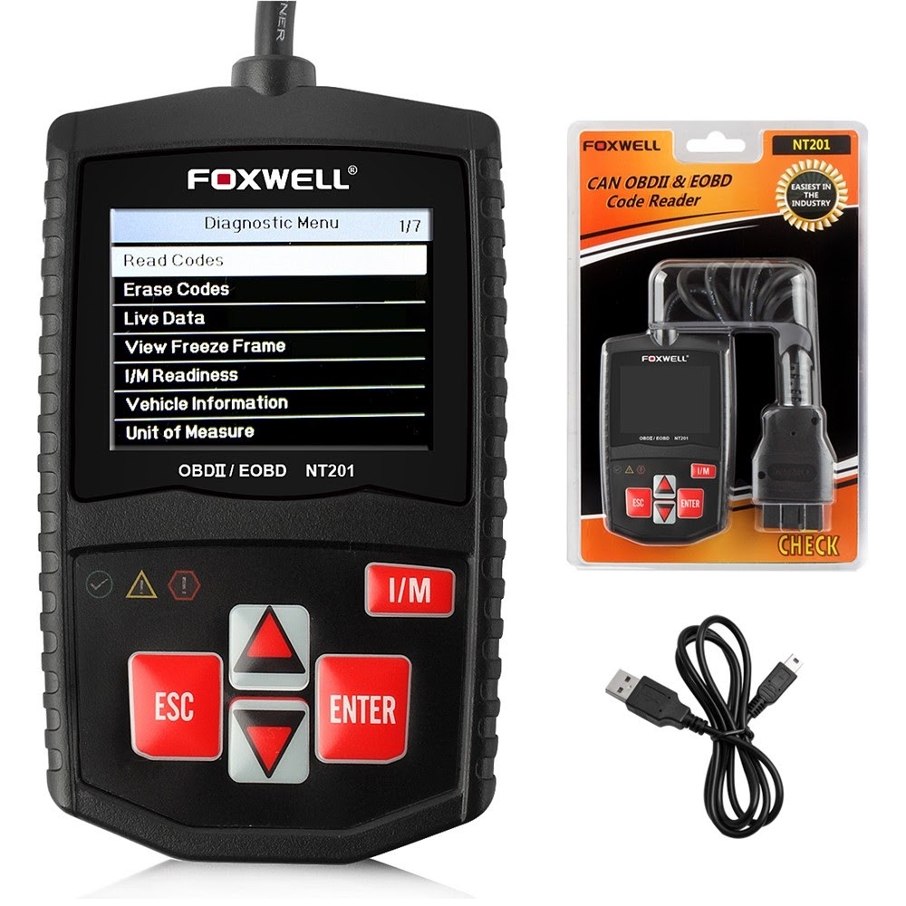 Scanner Automotive FOXWELL NT201 OBD 2 Code Reader | Diagnostic Scanner