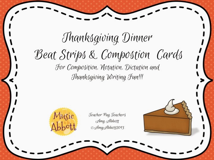 Thanksgiving Beat Strips and Composition Cards - Music a la Abbott ...