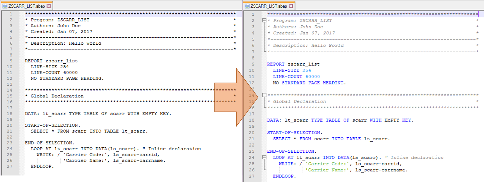 Par S Blog Two Versions Of Abap Syntax Highlighting In Notepad