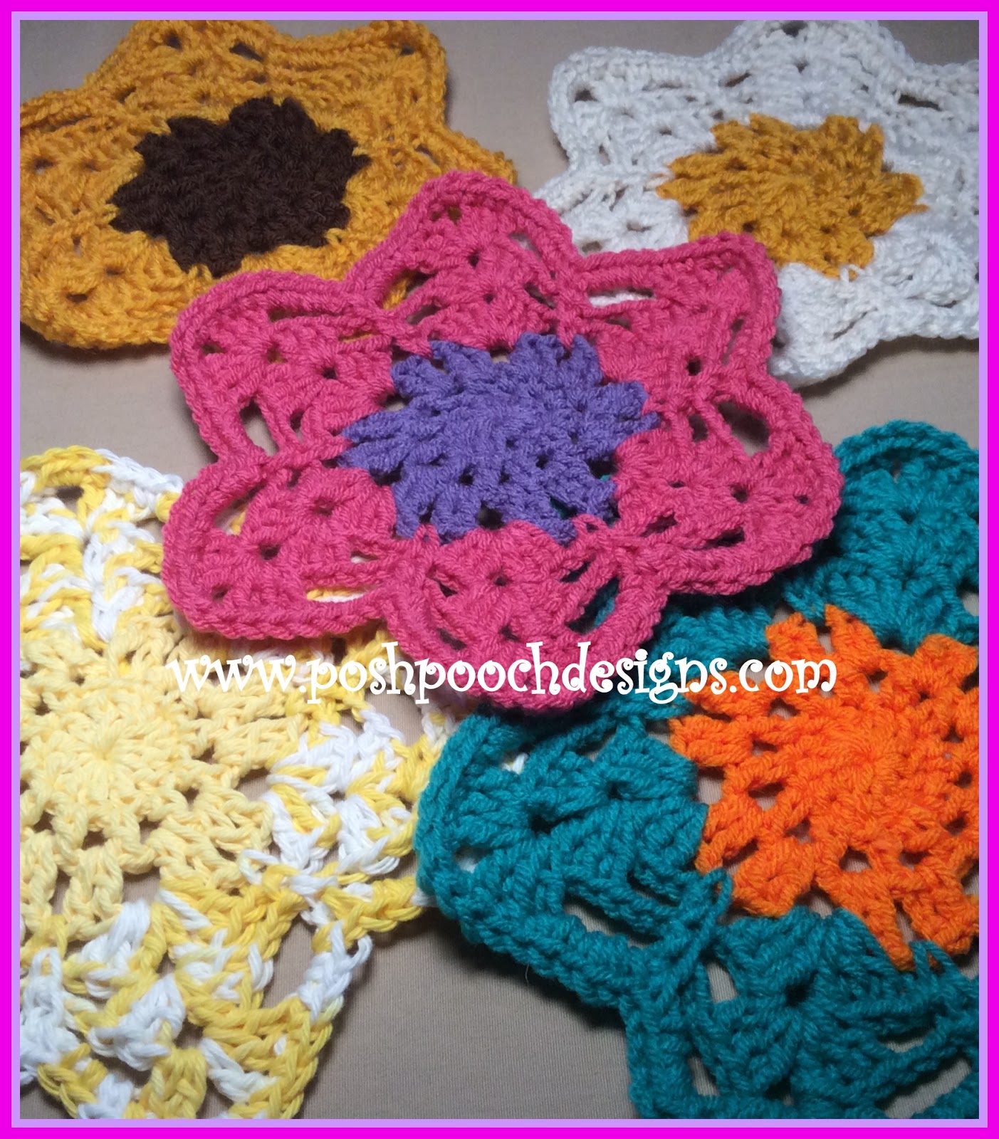 Posh Pooch Designs : Summer Flower Doily Crochet Pattern | Posh Pooch ...
